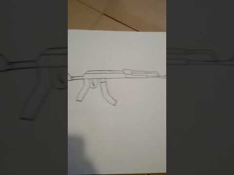 Ak-47 Gun Drawing easy| #short #shorts
