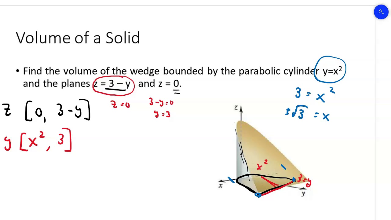 Calculus 3:  Sec. 16.4 Triple Integrals