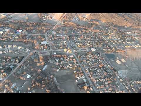 Scary landing! Beautiful scenery flying into Cedar Rapids. A blistering 7 degrees!