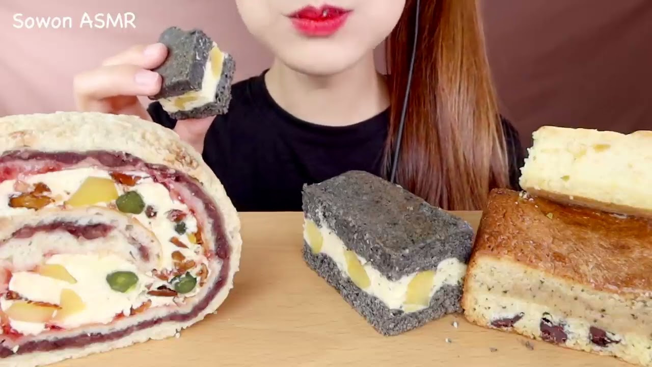 ASMR 투떰즈업 맘모롤, 견과롤, 꾸덕바 먹방 MAMMOTH BREADS MUKBANG EATING ASMR | EATING ASMR SOUNDS