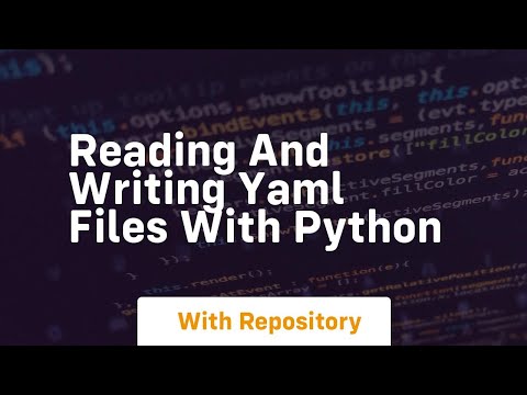 Reading and writing yaml files with python