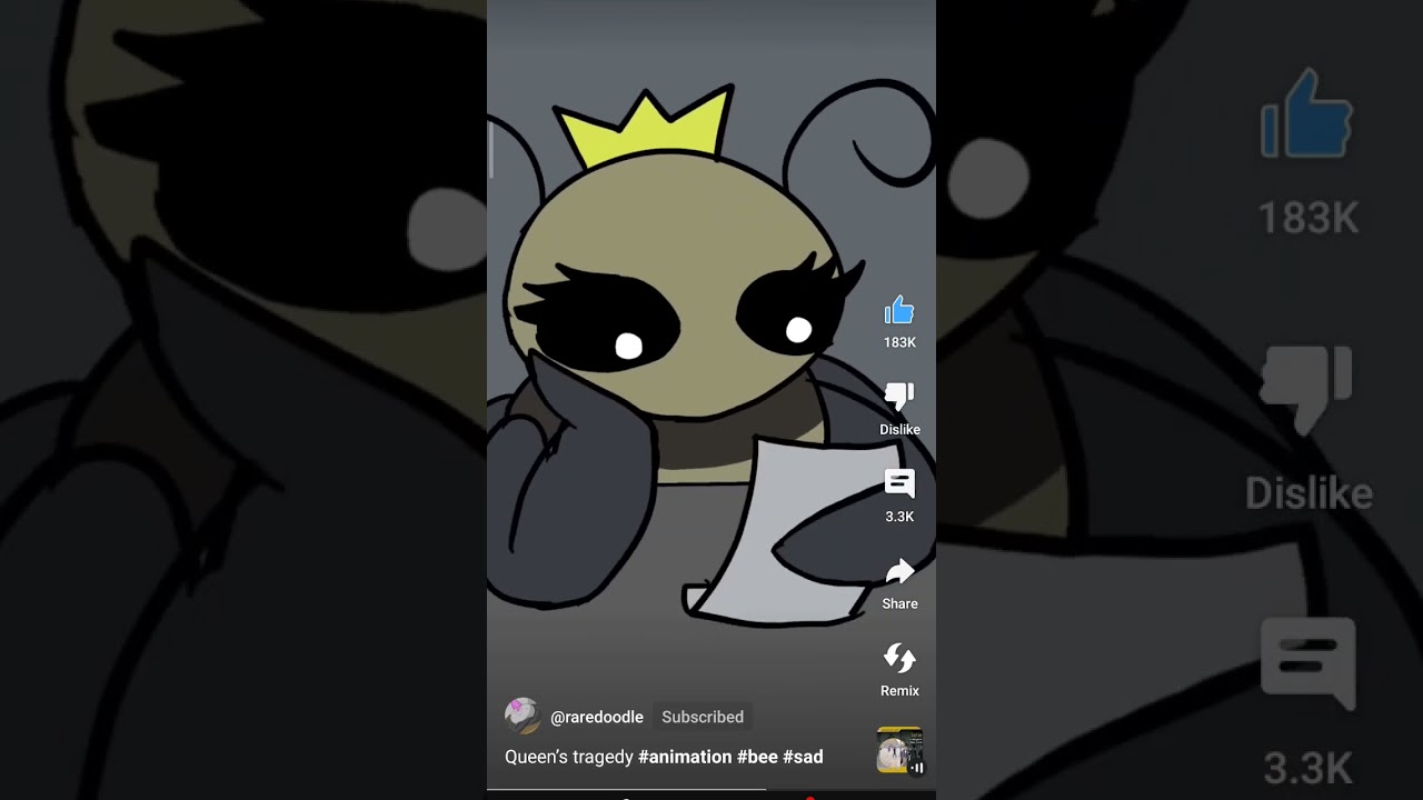 Queens sad tragedy..#sad #bee #animation