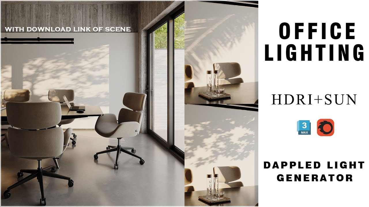 REALISTIC HDRI & CORONA SUN Lighting in 3Ds Max + Pro Shadow Tric
