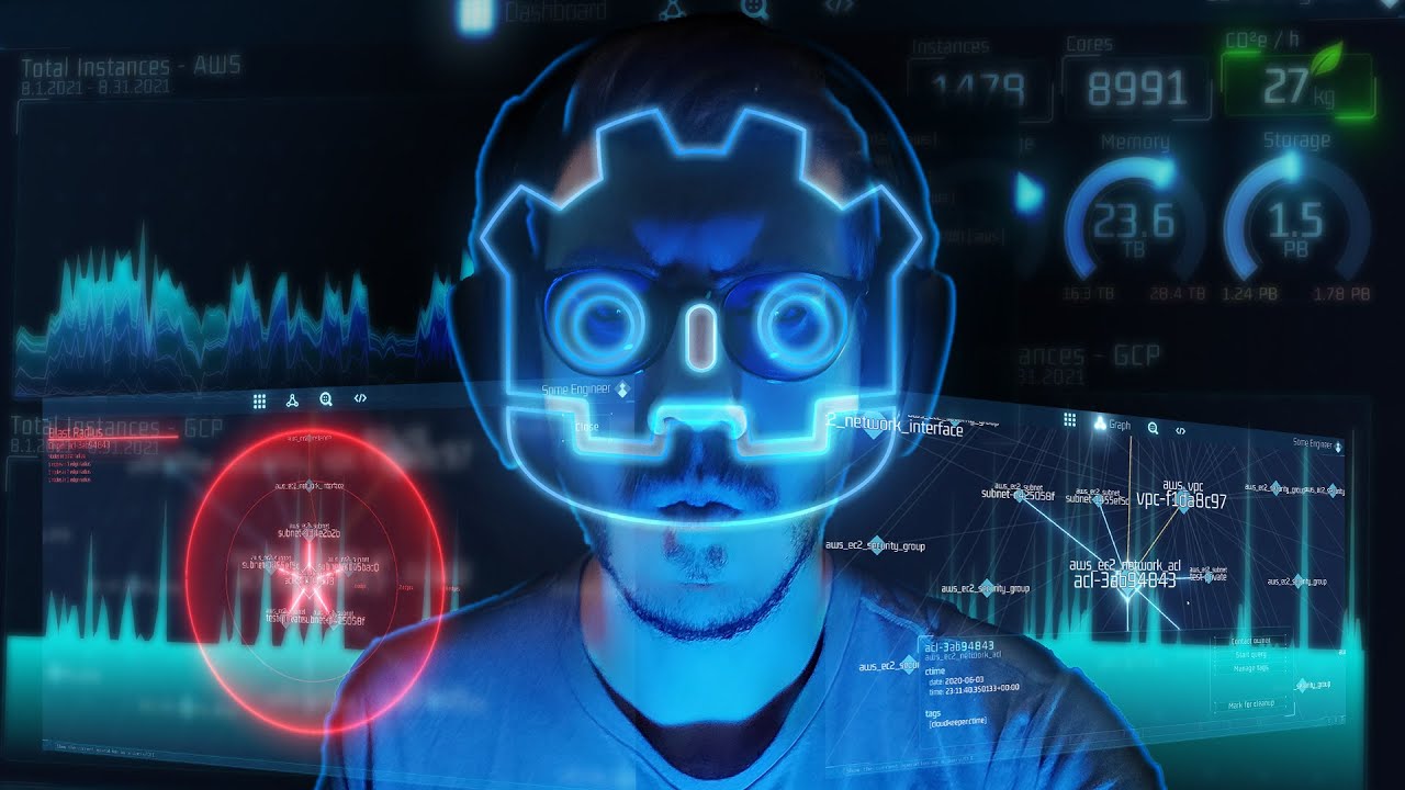 SciFi UI in Godot - UI prototype for cloudkeeper.io (now resoto.com/)