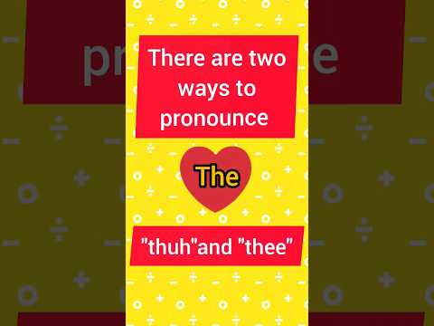 Use of the and thee