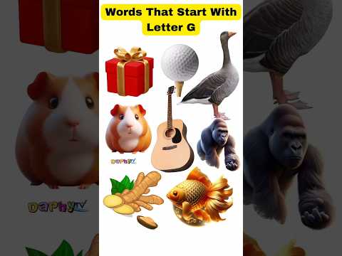 20 Words That Start With Letter G for Kids | Learn ABC Words in English