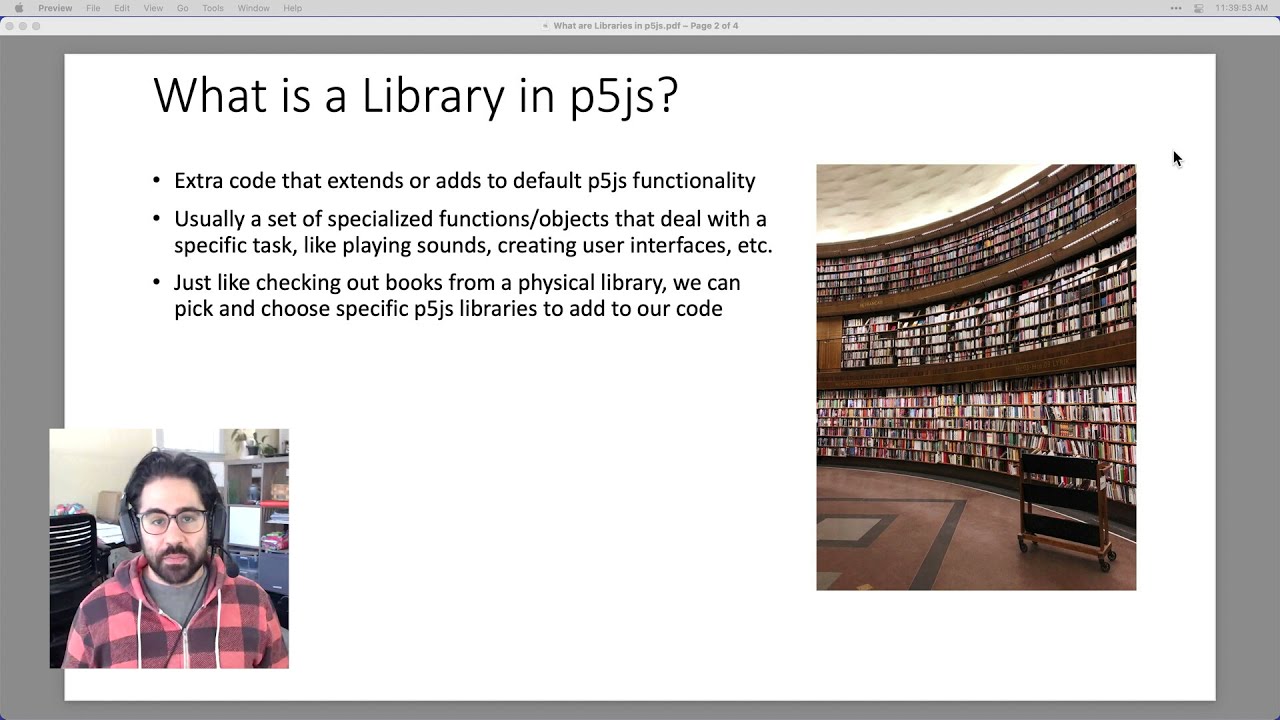 What are Libraries in p5js?