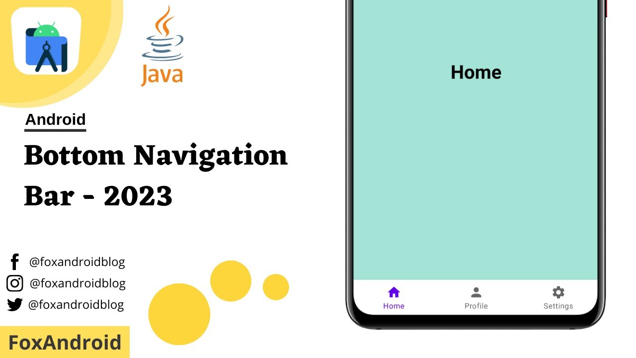 Bottom Navigation Bar - Android Studio | Fragments | Java | 2023