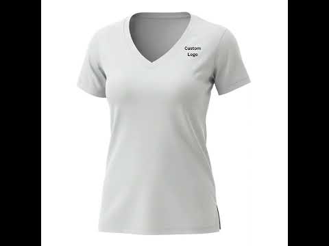 Custom-Made Women's V-Neck T-Shirt #recycledfabric #ecofriendlyclothing #sportswear