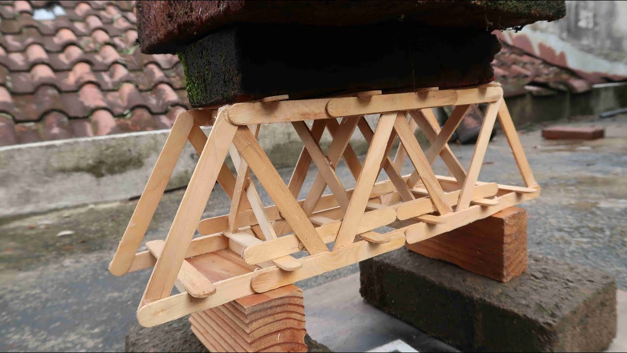 Make a popsicle stick bridge & testing it - 112