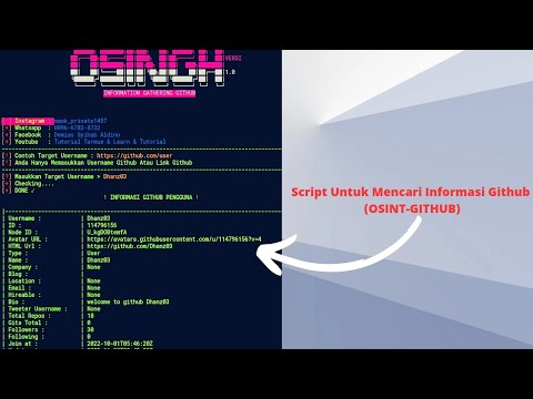 Cara Mencari Informasi Github (OSINT-GITHUB) #termux #osint @TutorialTermux