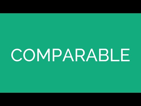 How To Pronounce Comparable
