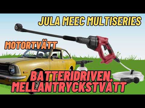 Testar batteridriven mellantryckstvätt från Jula. Motortvätt. (Meec Tools Multiseries 18 volt)