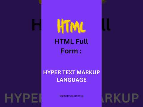 Fullform of html language