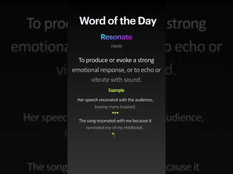 Word of the Day: Resonate – Learn How to Use It Like a Pro!