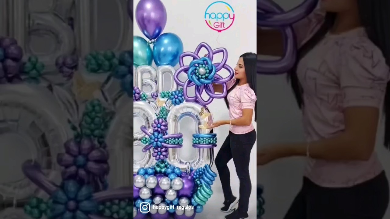 Flor con globos 260🌸