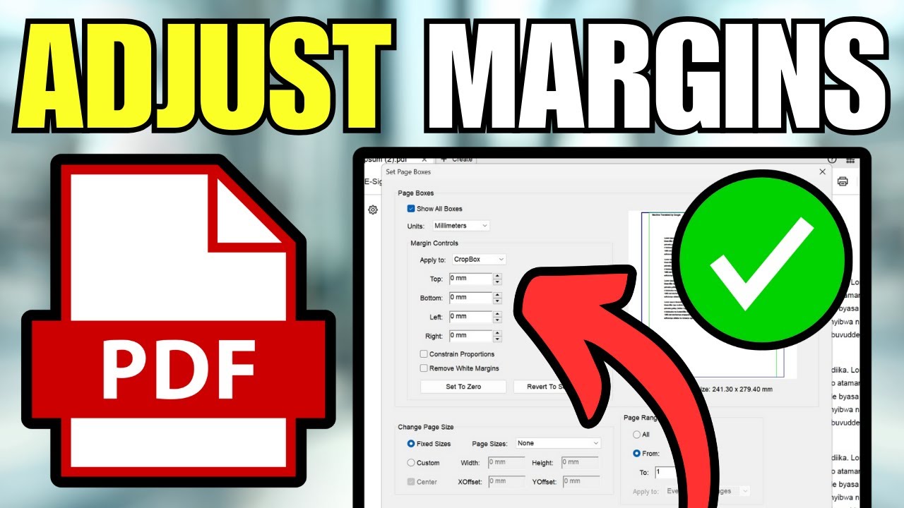 How To Adjust Margins in PDF Document