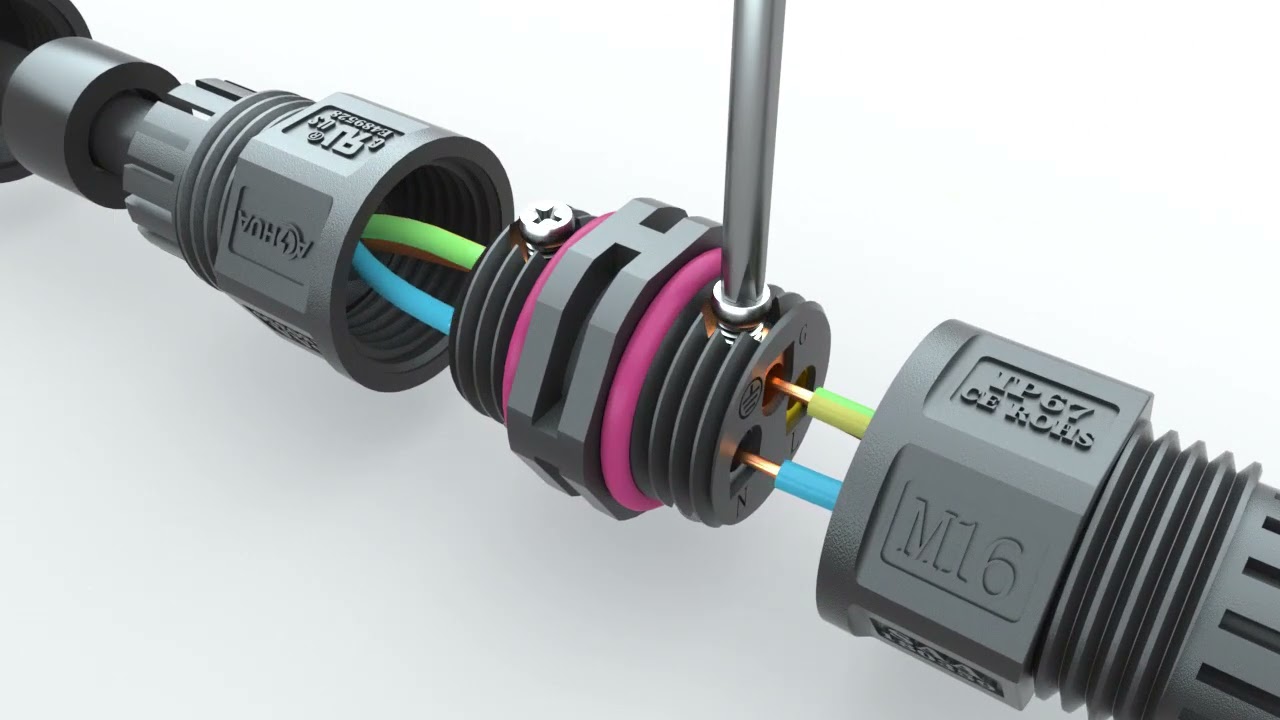 How to install M16 waterproof connector