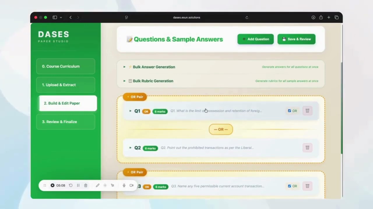 DASES - Descriptive Answer Sheet Evaluation System