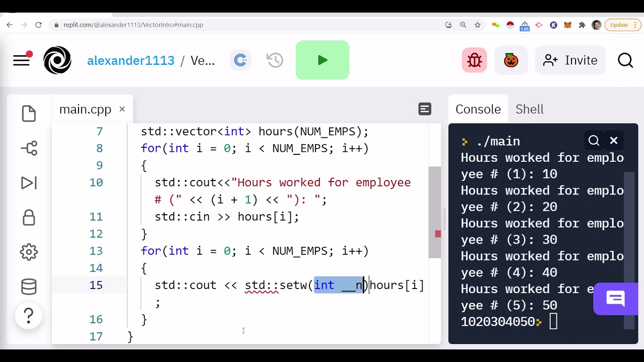 Advanced Programming Concepts using C++ - Introduction to Vectors (Dynamic Array)
