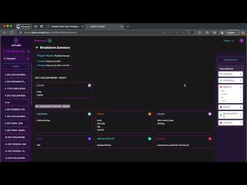How To MASTER Script Breakdowns w/ actualiz Screenplay Generator & Script Writing Software