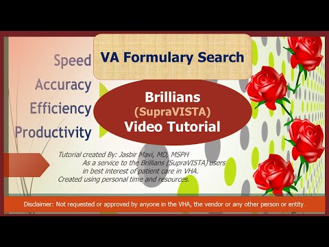 Brillians (SupraVISTA): VA Formulary Search