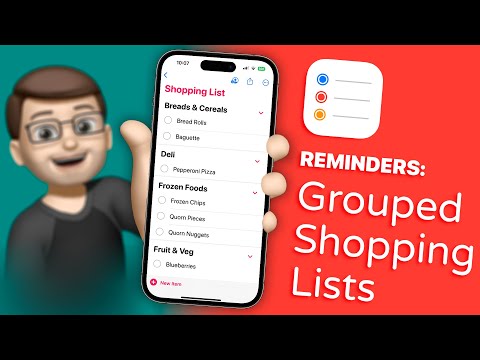 Automatically Organise your Shopping List by Category in Reminders