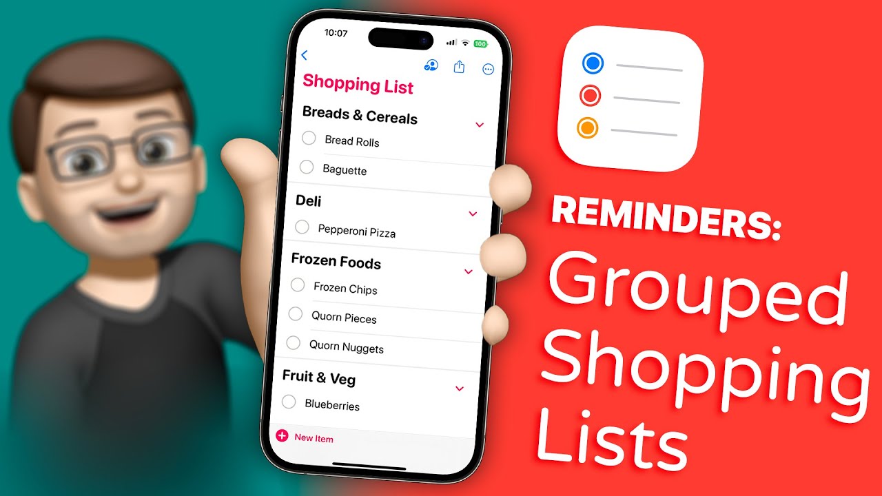 Automatically Organise your Shopping List by Category in Reminders