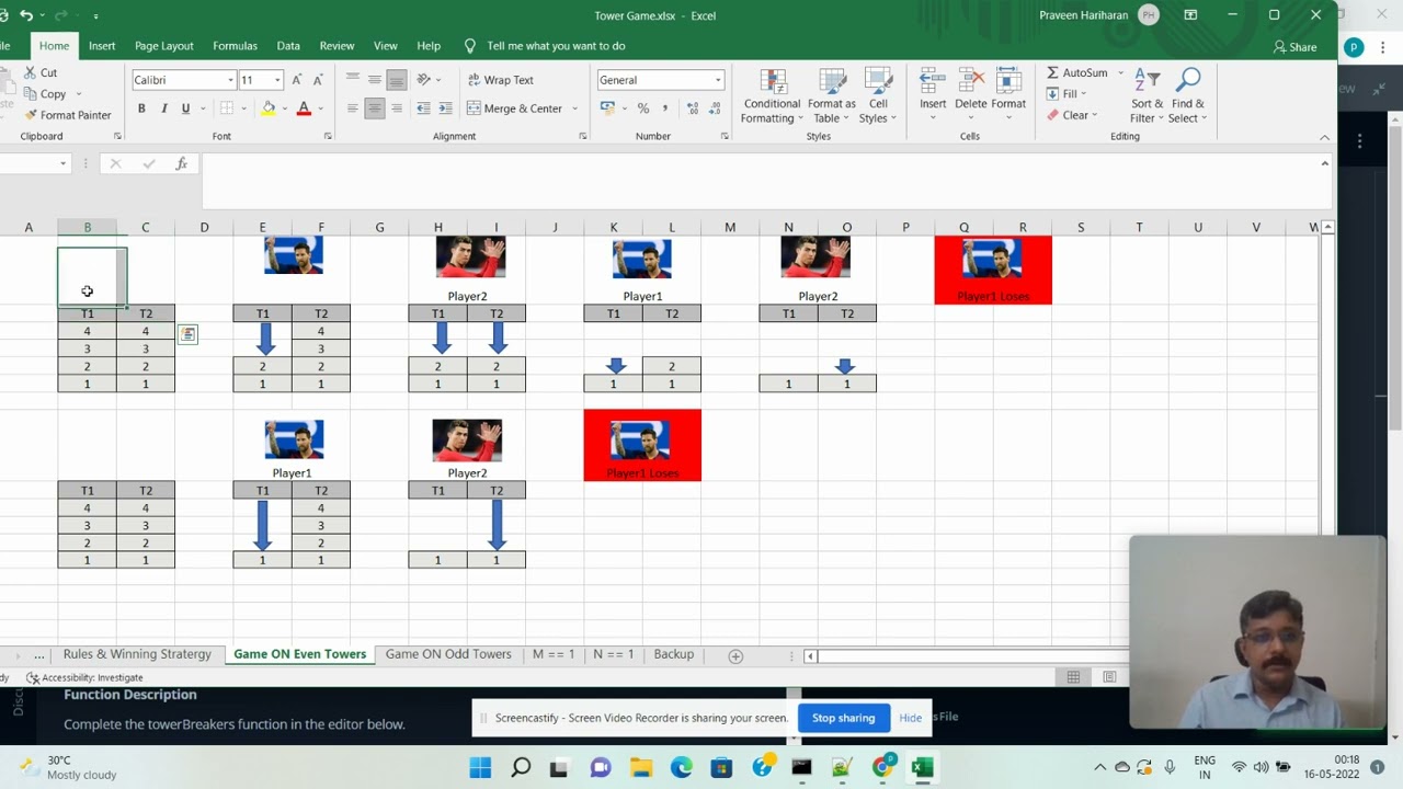 Tower breakers. Simple solution with explanation for HackerRank challenge