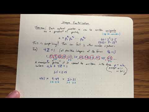 Lecture 5 - Unique Factorization