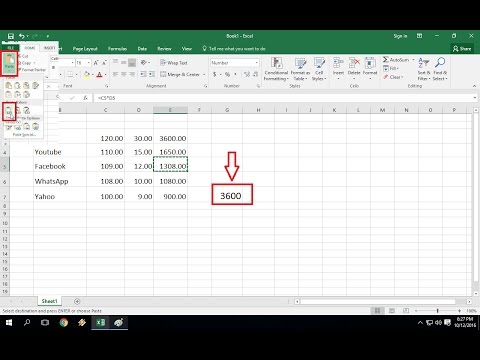 How to do Copy Paste Values Without Formula in MS Excel