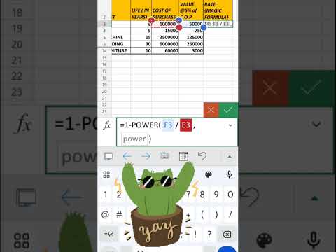 GET DEPRECIATION RATE AS PER COMPANY ACT#excel#exceltips#exceltutorial #deprecation#company #popular