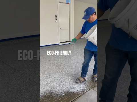 POLYUREA FAST-CURE BASE COAT🔥🙌 #epoxy #construction #transformation #contractor #floor #painting