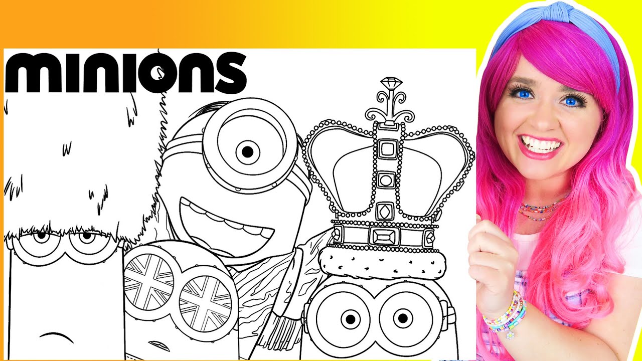 Coloring Minions King Bob, Tie-Dye & British Minions Coloring Pages | Primsacolor Markers