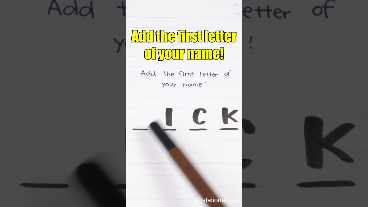add the first letter of your name... #funny
