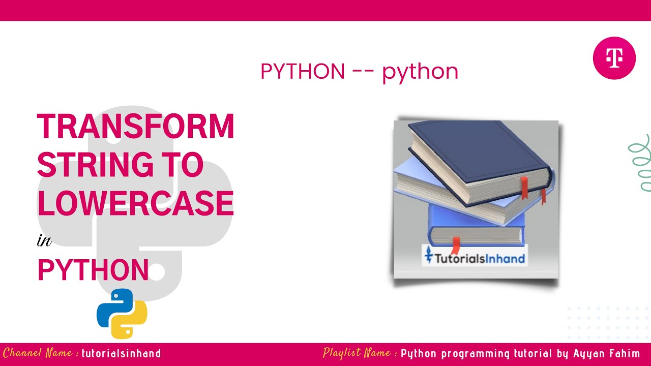 convert string to lowercase python