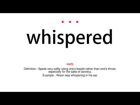 How to pronounce whispered - Vocab Today