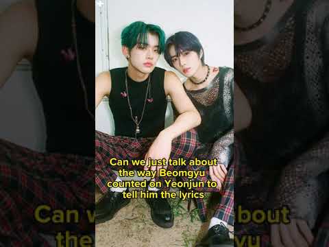 Beomgyu counting on Yeonjun for the lyrics #txt #kpop #moa #yeonjun #beomgyu