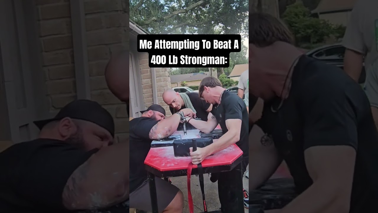 Me Attempting To Beat A 400 Lb Strongman: #armwrestling #armwrestler