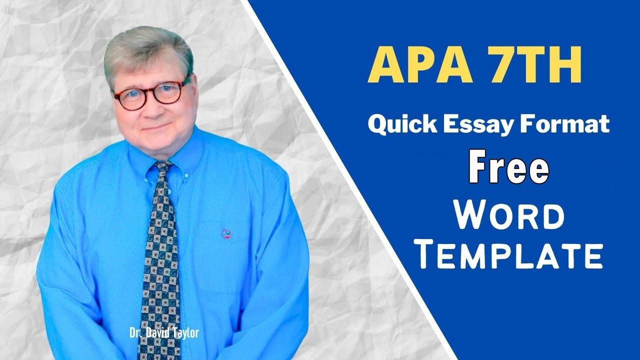 APA Style Essay Format 2026 (Word)