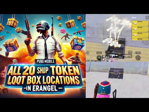 ALL TOP 20 SHOP TOKEN CRATE LOCATIONS IN PUBG | BGMI MOBILE - ERANGEL