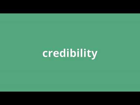 what is the meaning of credibility