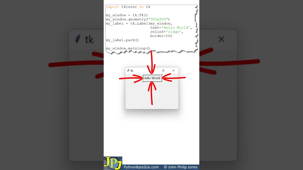 Python tkinter border width option