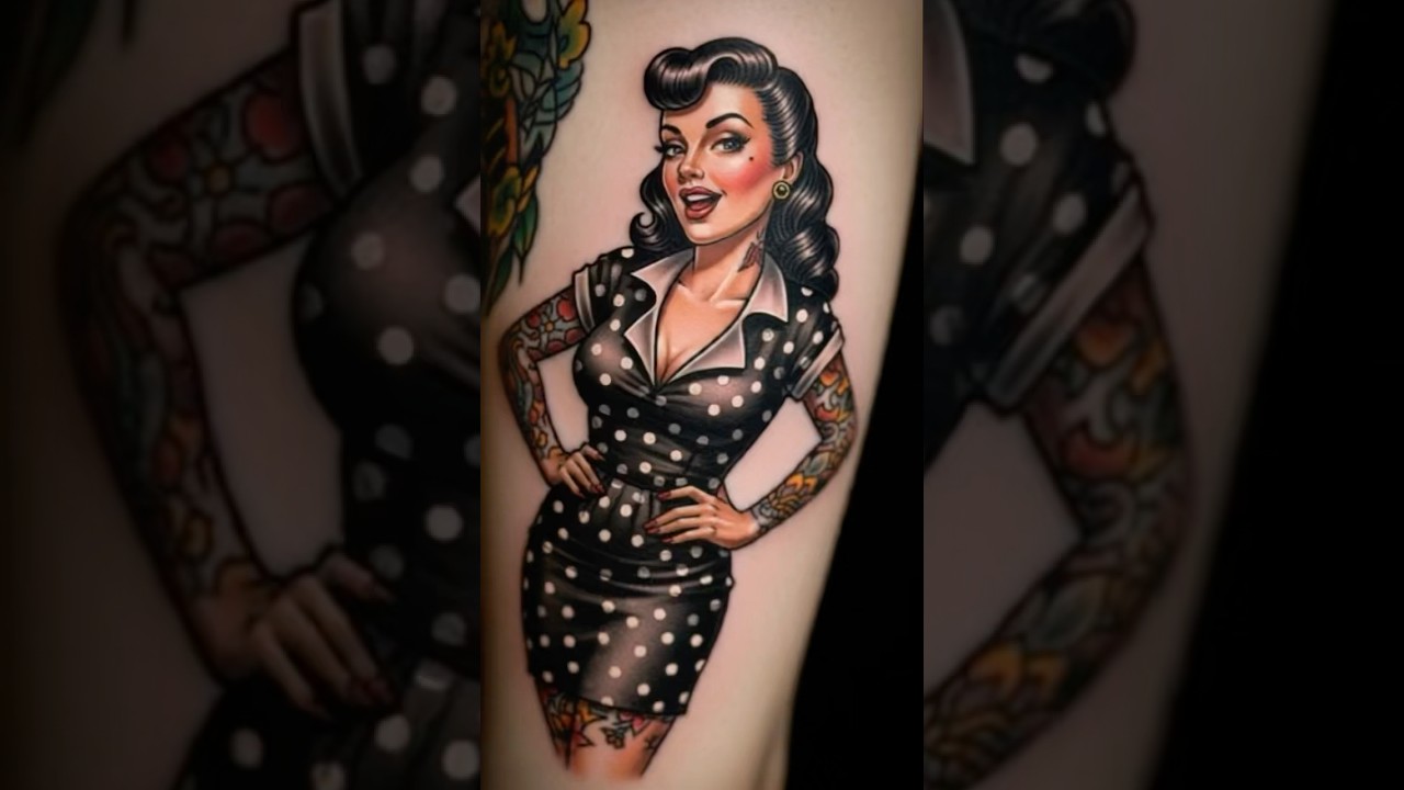 Pinup tattoo ideas from Tattoo Metaverse #pinup #pinuptattoo #tattoometaverse #DreamScreenAI