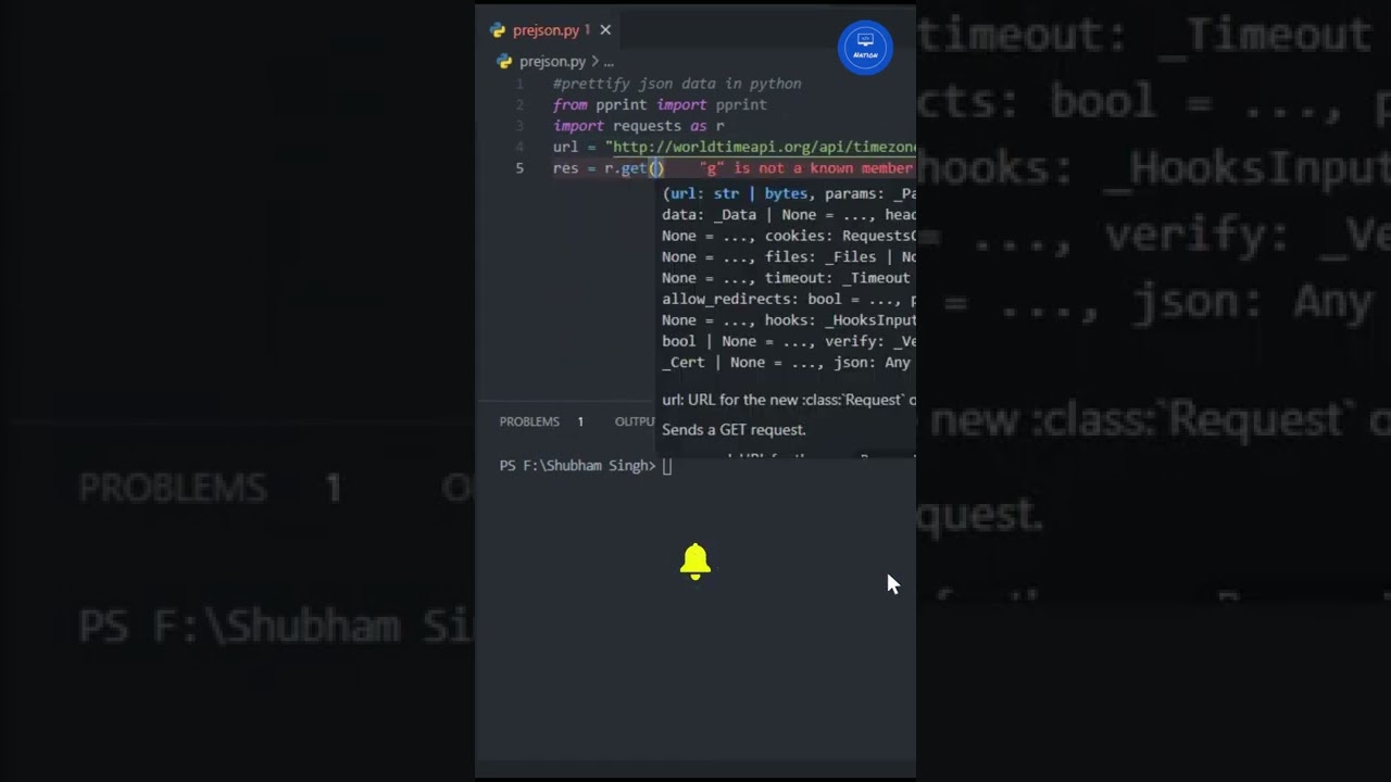 make JSON data readable in console using python #shorts #short