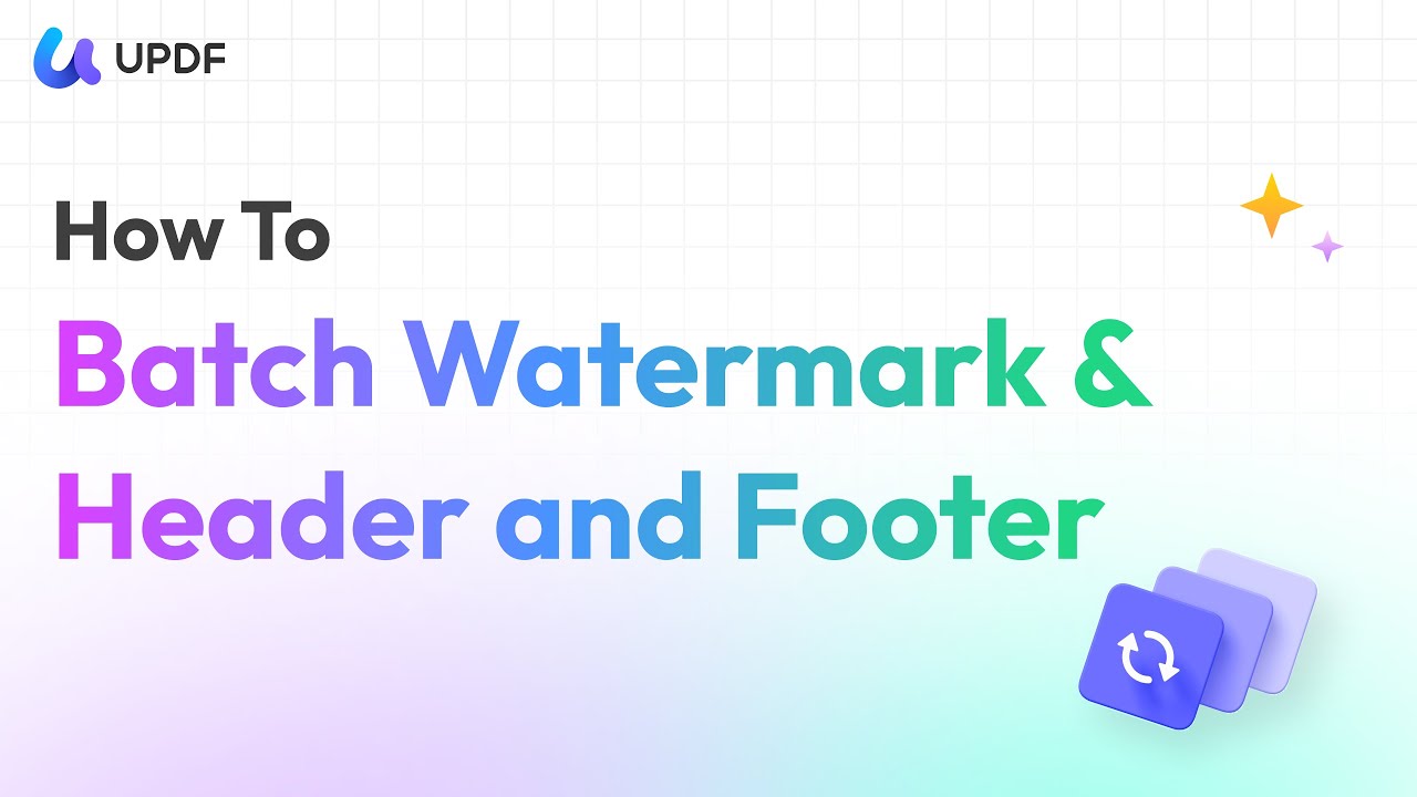 Batch Add Watermarks, Headers and Footers Fast in PDF | UPDF Tutorial