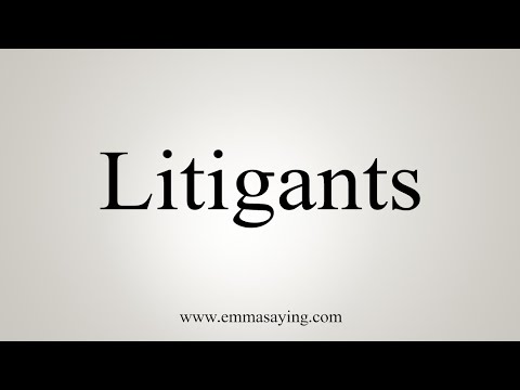 How To Say Litigants