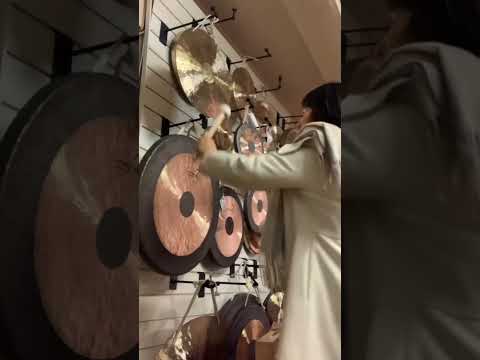 Gongs Galore at the Music Store #gongs #soundhealing #healing #music #meditation