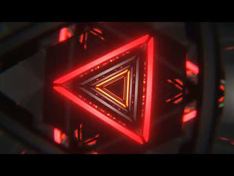 4K VJ Loop Red and Orange Neon Strobe Geometric Triangle Tunnel Background Free Download