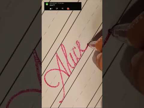 Say my name -- Alice! Beautiful Cursive Writing #calligraphy #easy #how #erincondren #lettering
